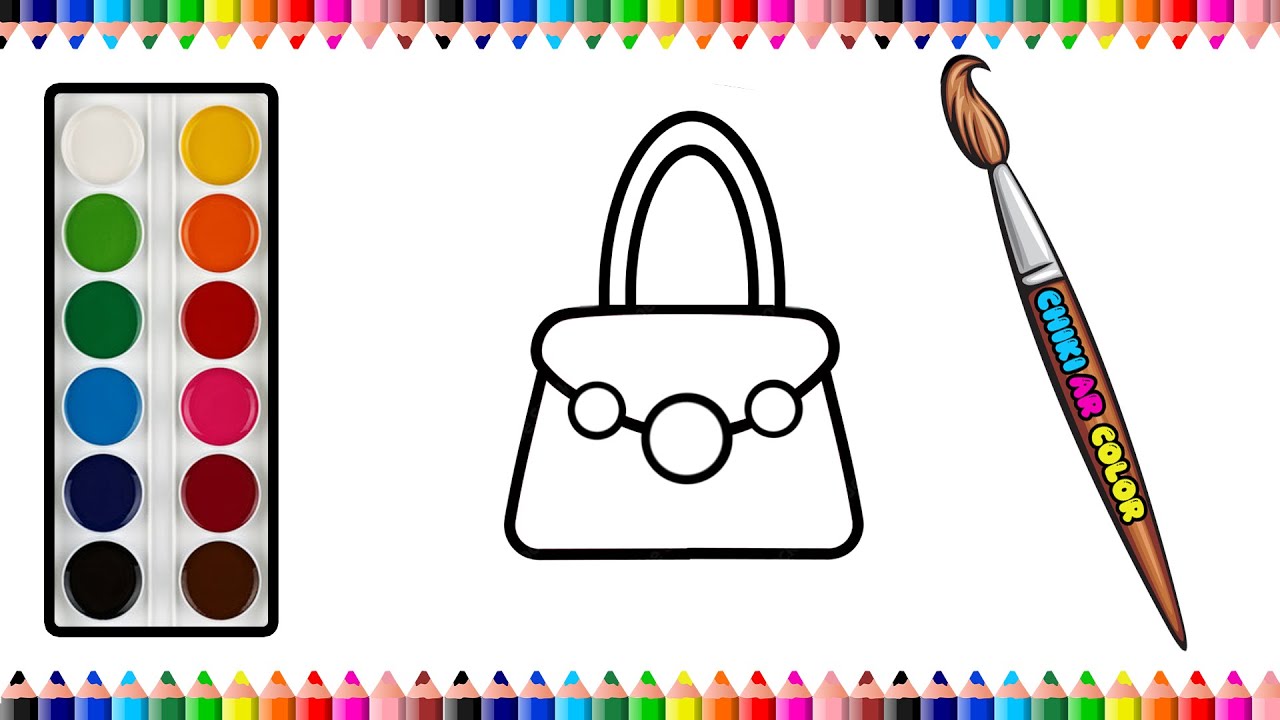 Handbag Drawing, Painting and Coloring for Kids - YouTube