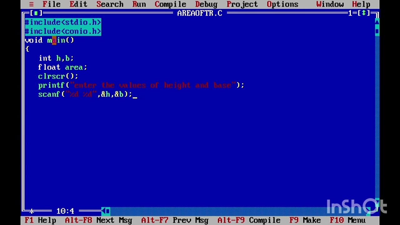 Area Of Triangle In C Program YouTube Area Of Triangle In C Program YouTube