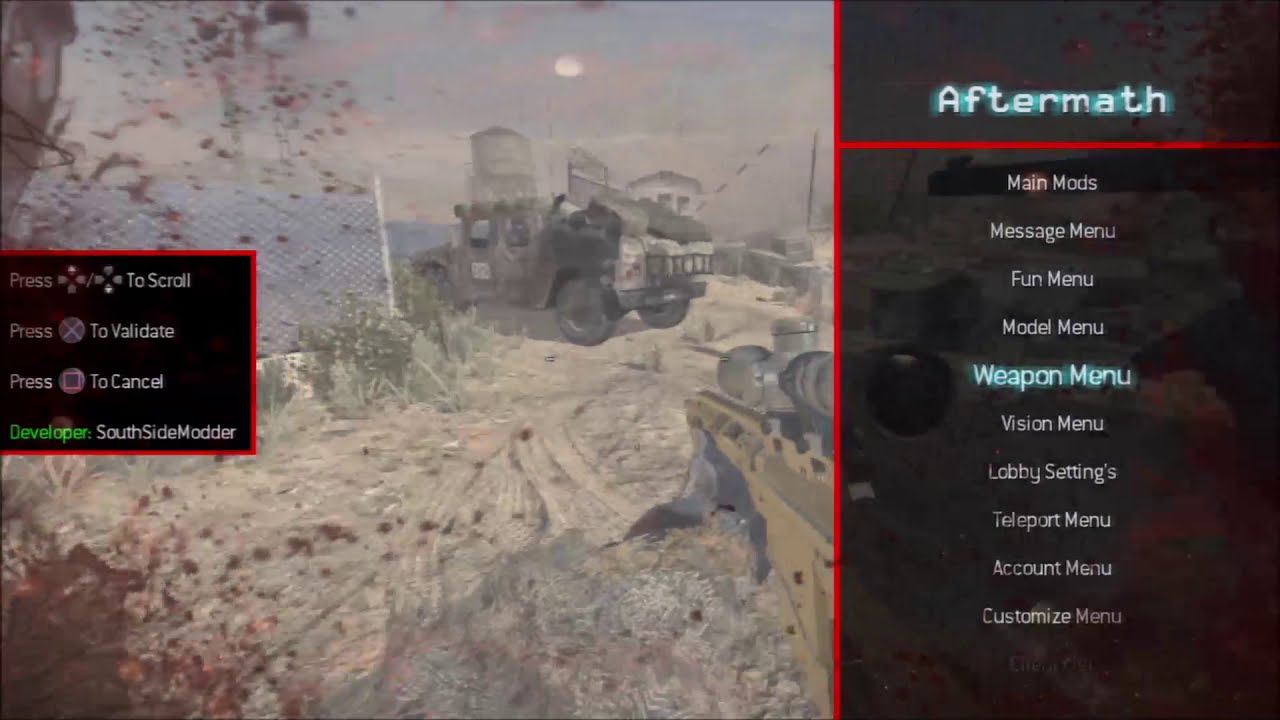 [MW3/NPUB30787] SSM Aftermath Mod Menu [Cex/CFW] - YouTube