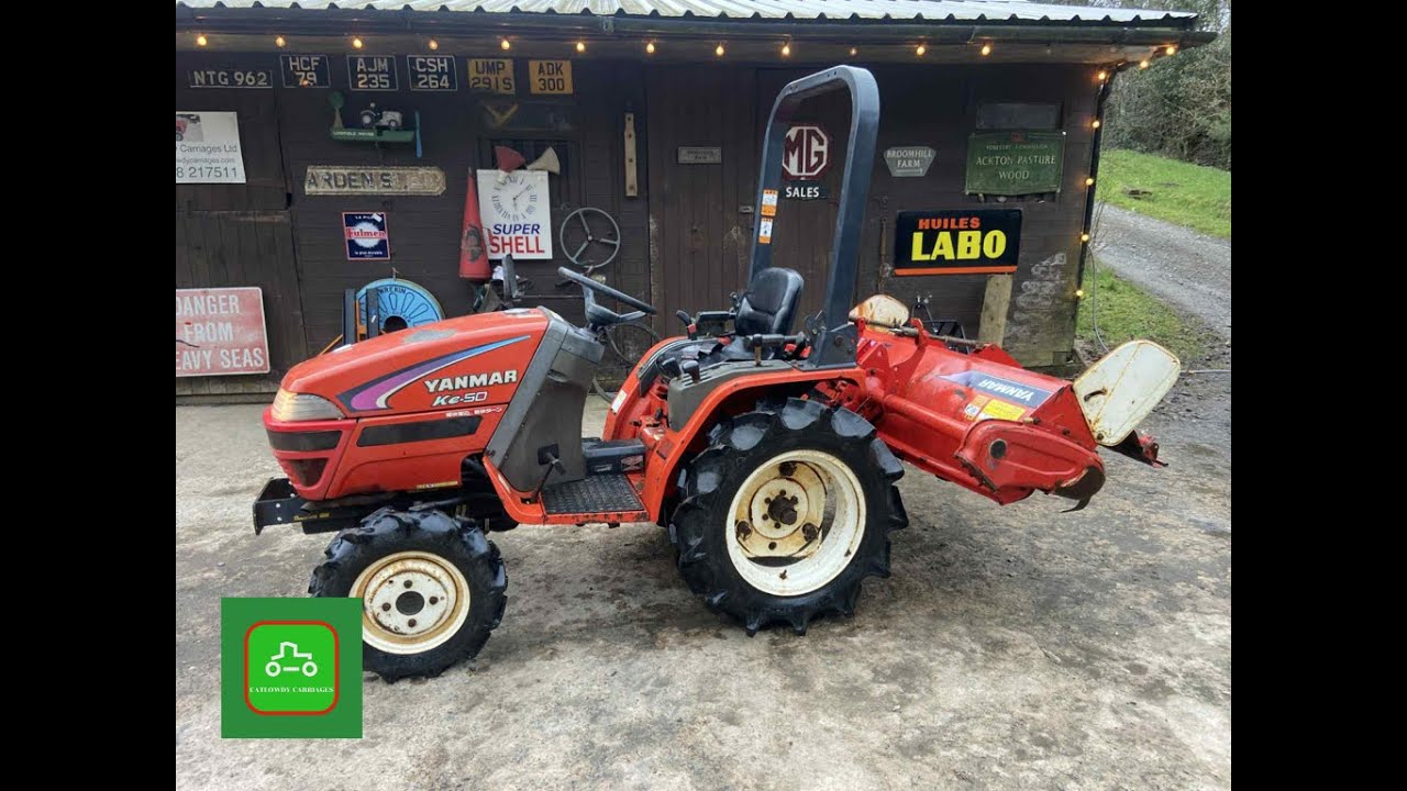 YANMAR KE50 4X4 COMPACT TRACTOR SOLD BY www.catlowdycarriages.com - YouTube