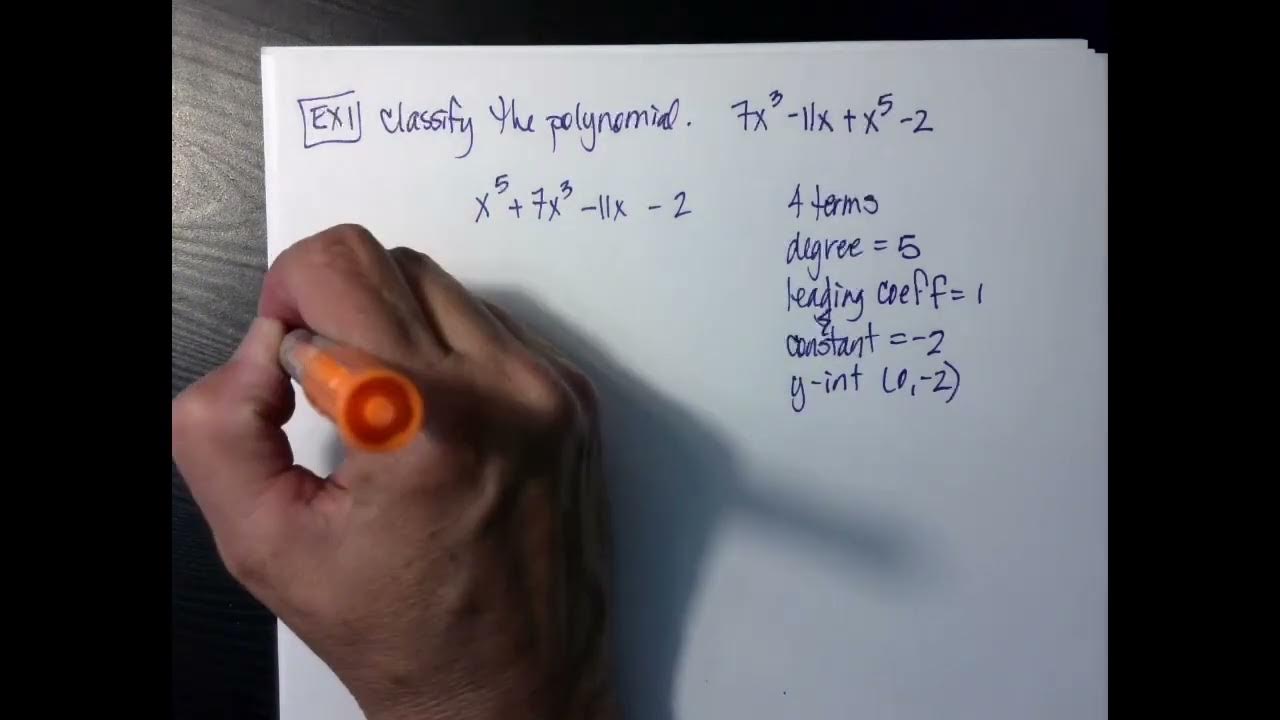 Algebra 2H 3 1 Polynomials - YouTube