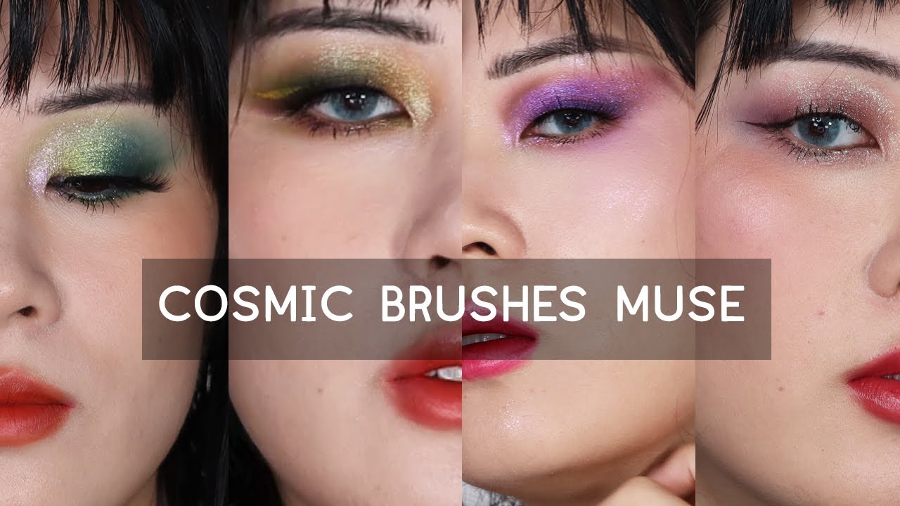 🌌 Cosmic Brushes: Muse || 4 looks, review || monolids eyeshadow tutorial 🚀#grwm #makeuptutorial ...