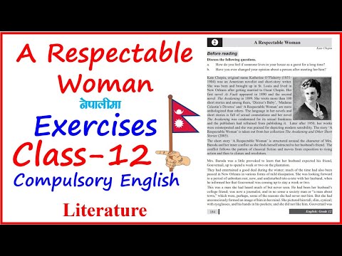 A Respectable Woman Exercise (in Nepali and English) Class 12 New ...