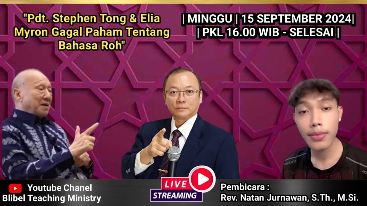 ROH KUDUS (11) | Pdt. Stephen Tong Dan Elia Myron Gagal Paham Bahasa Roh | Ibadah Minggu 15 09 ...