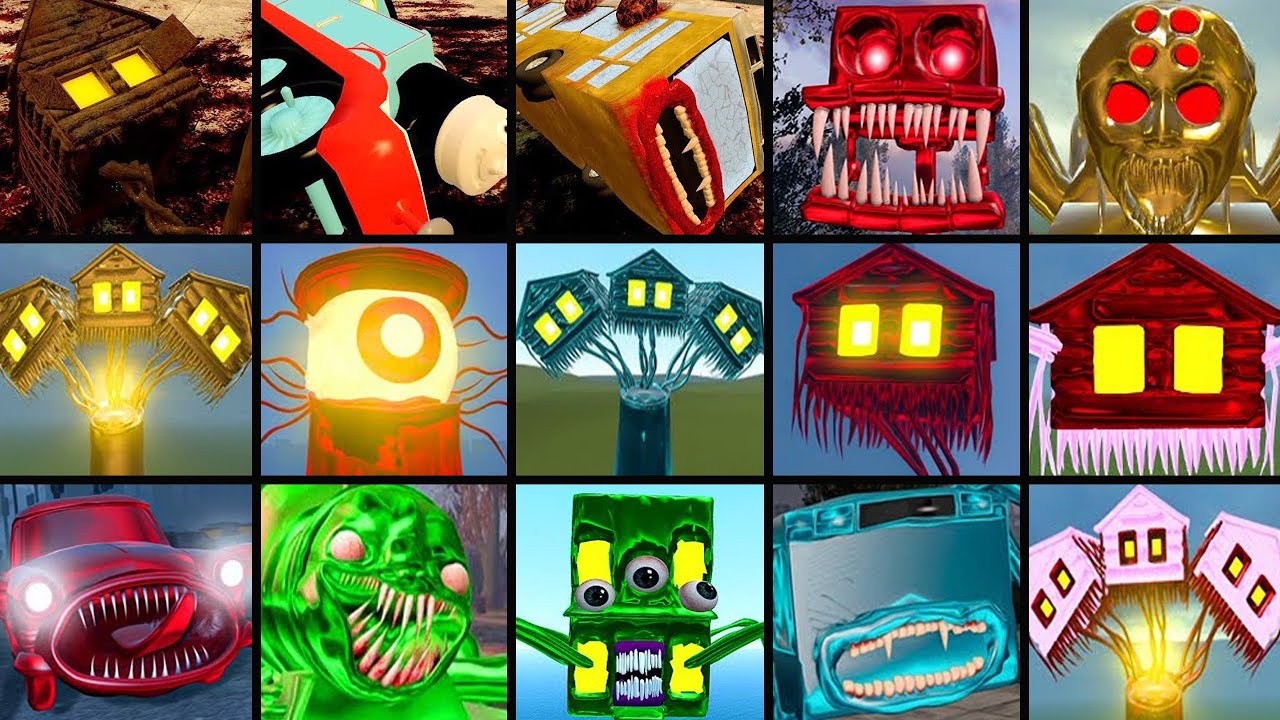 TREVOR HENDERSON MONSTERS : CAR EATER,BUS EATER,HOUSE HEAD,LIGHTHOUSE ...