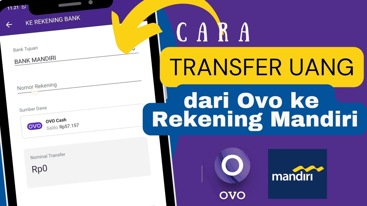 Cara Transfer Uang dari Ovo ke Rekening Mandiri - YouTube