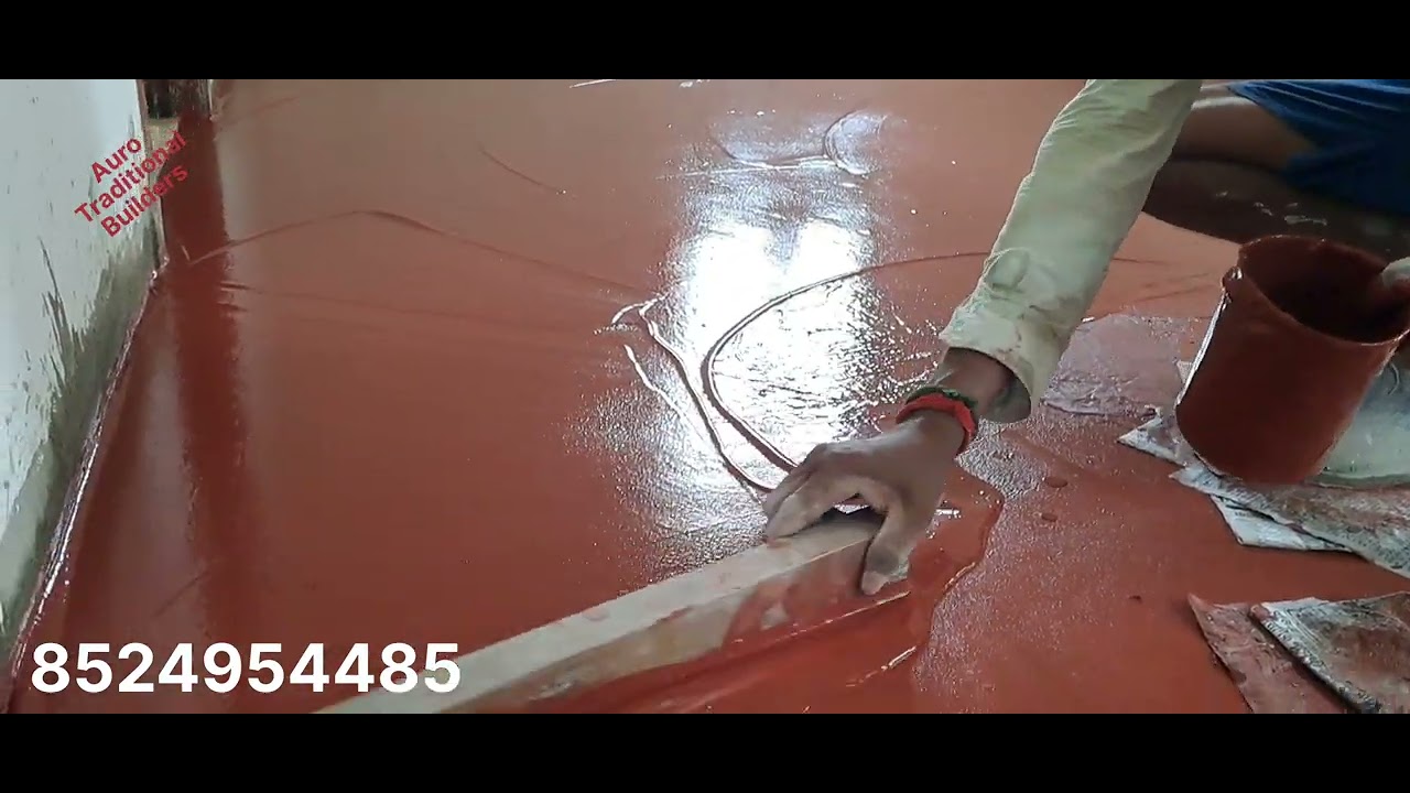 Red oxide flooring ll color oxide work - YouTube