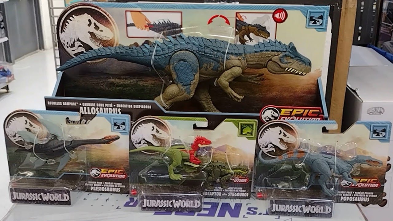 Jurassic world epic Evolution toy hunt - YouTube