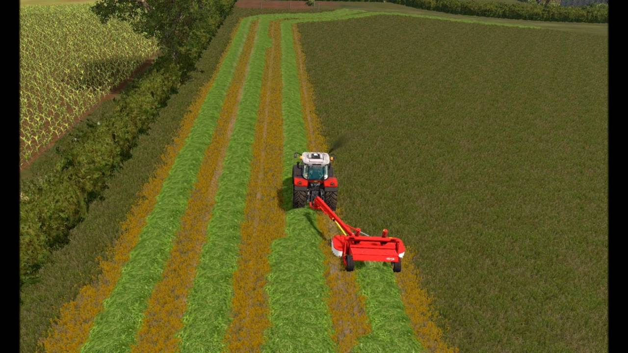 knavswell farm mowing with new kuhn trailed mower fs 15 silage 2016 ...