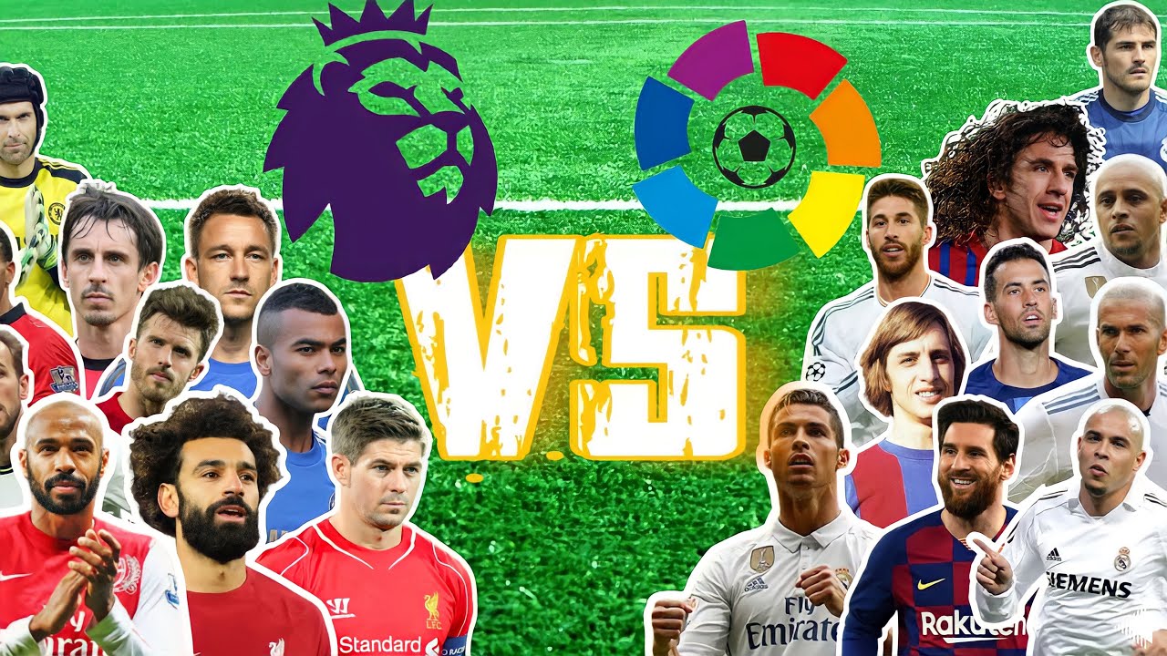 PREMIER LEAGUE LEGENDS VS LA LIGA LEGENDS ⚽11 VS 11⚽ (Salah, Zidane ...
