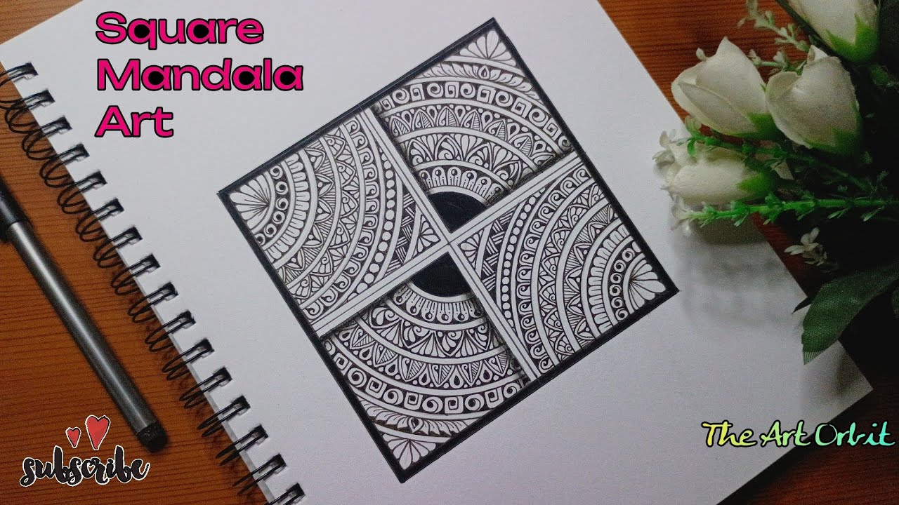 3D Square Mandala | Mandala for beginners #youtube #art # ...