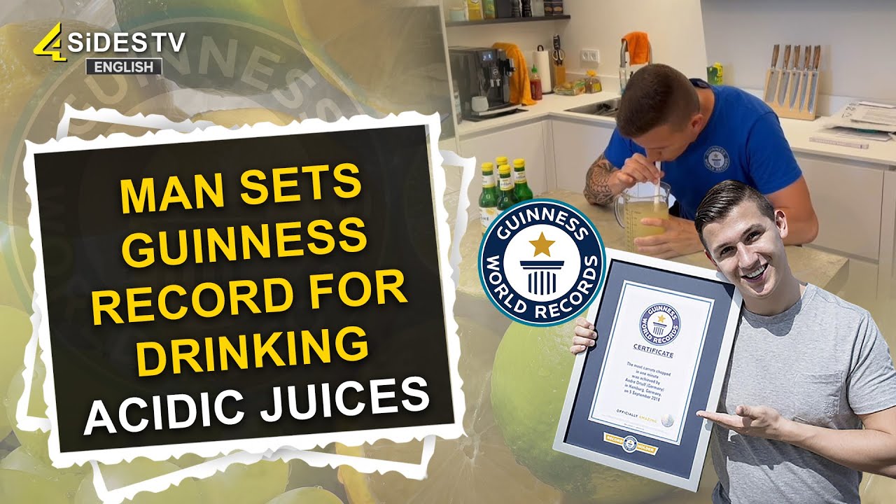 Man Sets Guinness Record for Drinking Acidic Juices || Guinness Record ...