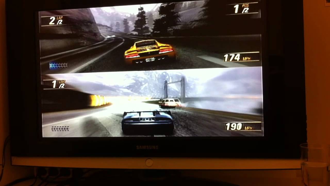 Burnout revenge splitscreen tuned R180 st vs works R202 GT - YouTube