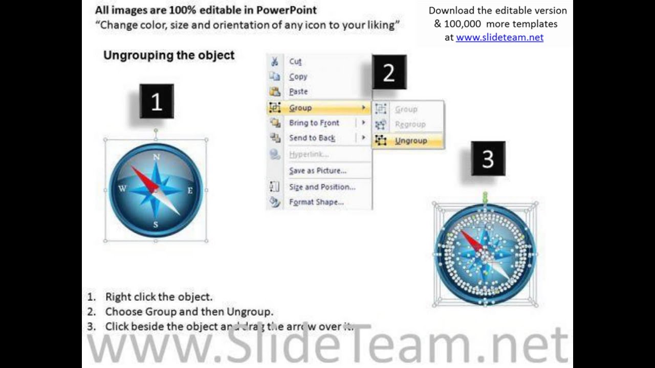 compass 2 powerpoint slides and ppt diagram templates pptx - YouTube