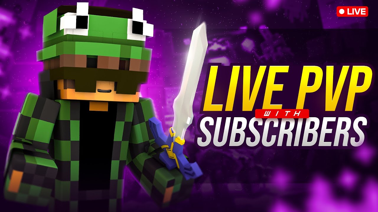 🔴 Minecraft Live Stream || Playing with subscribers || pvp + bedwars | [HINDI] - YouTube