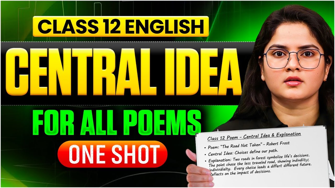 Class 12 English Poems Central Idea 💡 | All Poems in One Shot | Kirti ...