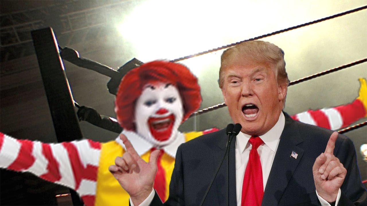 WWE FAG DOWN-episode 1 (Donald Trump vs Ronald McDonald) - YouTube