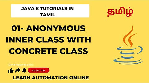 Java8 Absolute Beginner guide in Tamil - YouTube