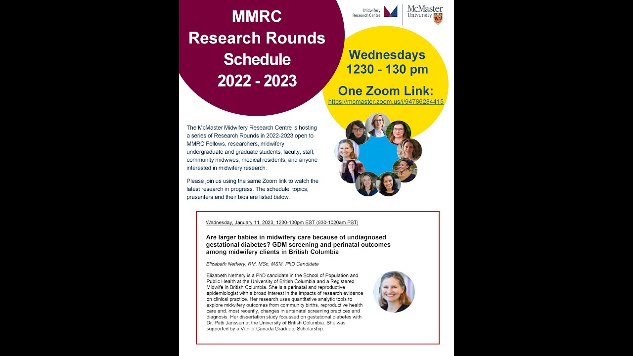 MMRC Research Rounds 2023 "Are larger babies in midwifery care because ...