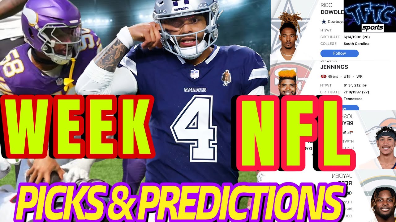 NFL *Week 4* Picks & Predictions | 2024 I TFTC Sports - YouTube