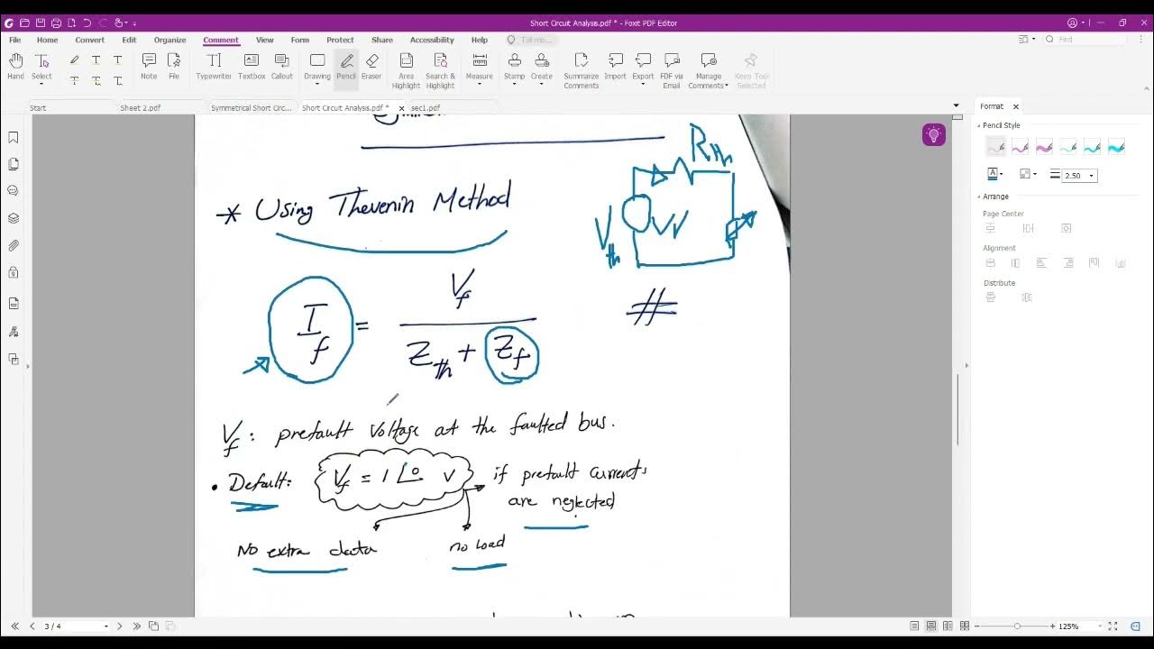 Symmetrical Short Circuit Current Calculations using Thevenin Method - YouTube