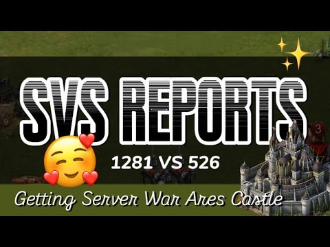 Evony SVS reports | First time getting Server War Ares Castle | 1281 VS 526 | t1 trap - YouTube