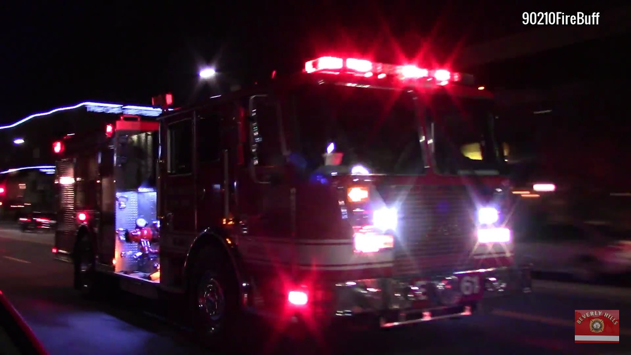 LAFD Engine 61 Responding - YouTube