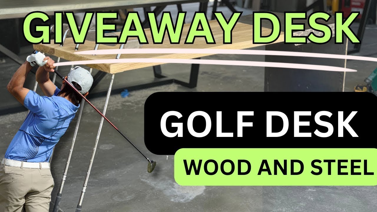How to BUILD a desk with GOLF CLUBS! | GIVEAWAY!!!! - YouTube