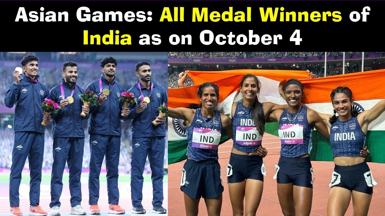 Asian Games 2023: All Medal Winners List of India as on October 4 ...