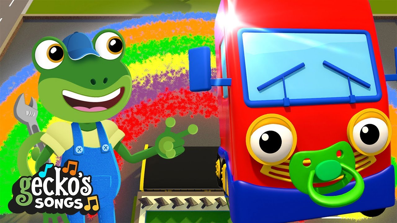 Colors with Bobby Bus and Baby Truck! 🌈 | Gecko's Garage | Nursery ...