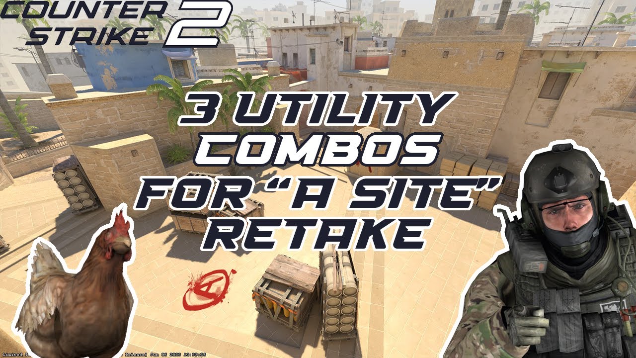 CS2 | 3 Utility Combos For "A Site" Retake (MIRAGE) - YouTube