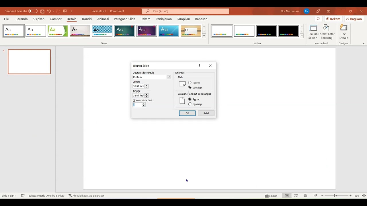 Cara Merubah Ukuran Slide Powerpoint ke Pixel Milimeter atau Centimeter ...