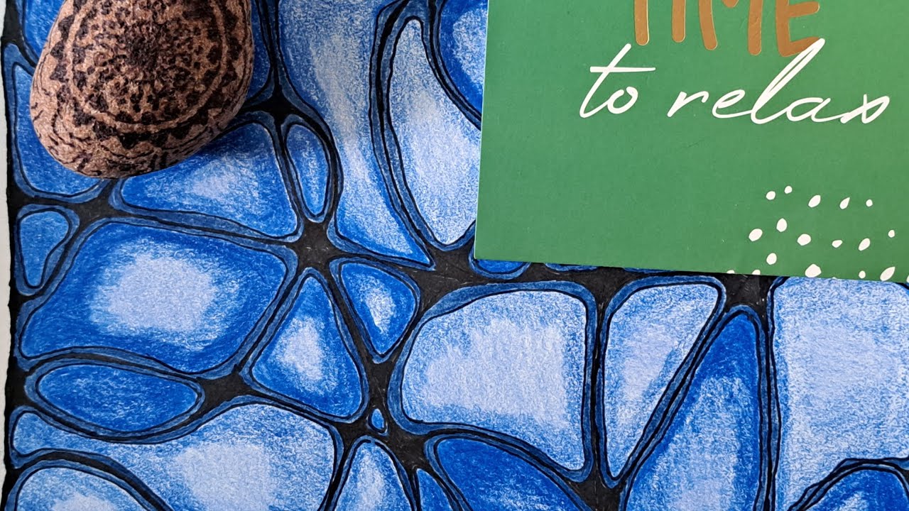 How to draw an abstraction without drawing skills. A path of blue ...