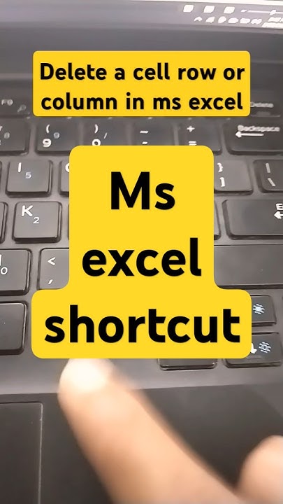 how to delete a cell, column or row in ms excel using this Shortcut ...