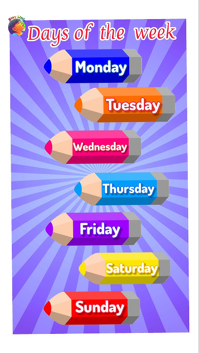 7 days of week learning song for kids || days of the week song - YouTube