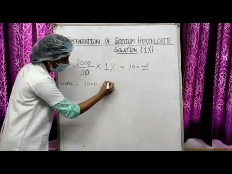 Preparation of sodium hypochlorite solution (1%)[In Hindi ] - YouTube