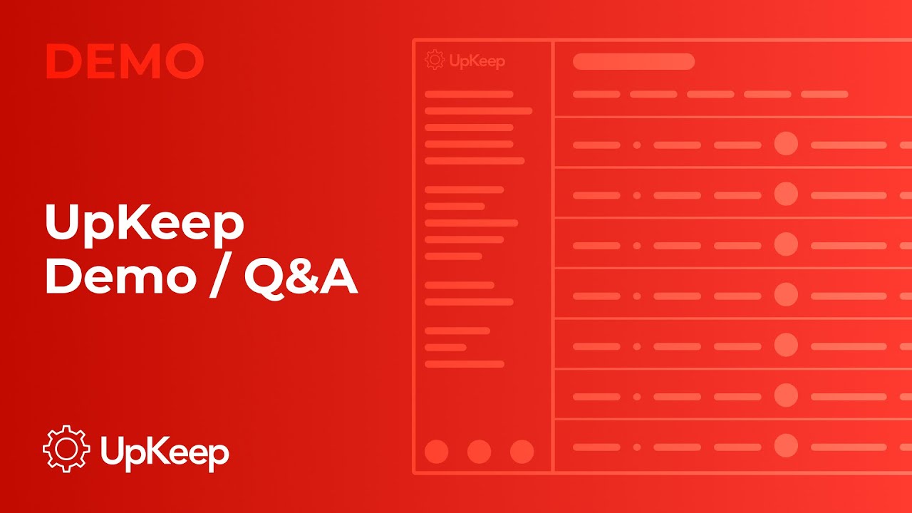 UpKeep Demo / Q&A [On Demand] - YouTube