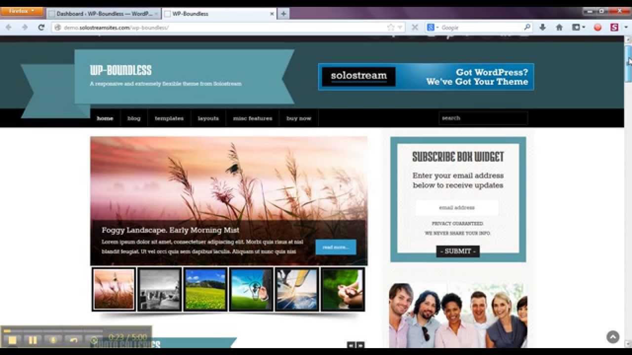 WP-Boundless Theme Quick Walk-through - YouTube