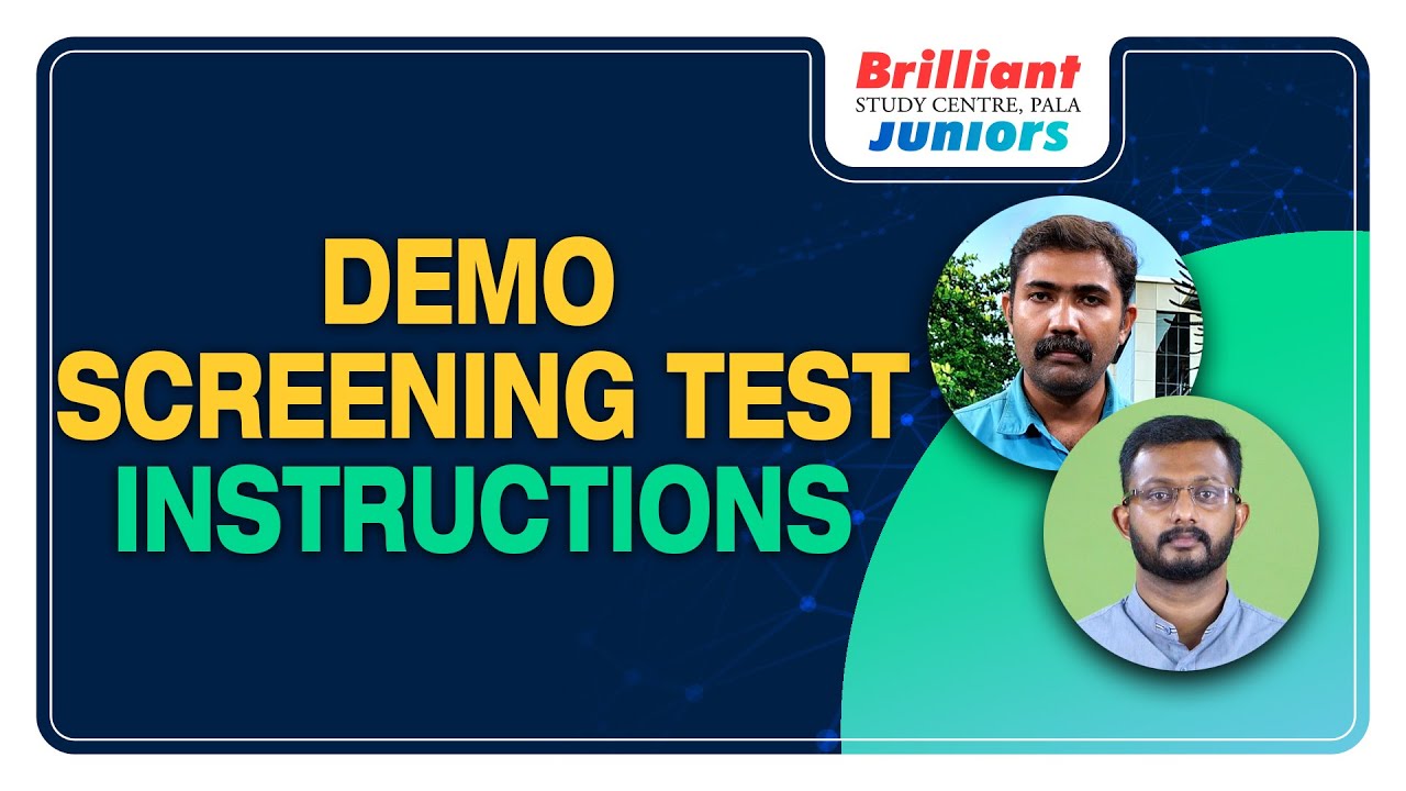DEMO SCREENING TEST INSTRUCTIONS - YouTube