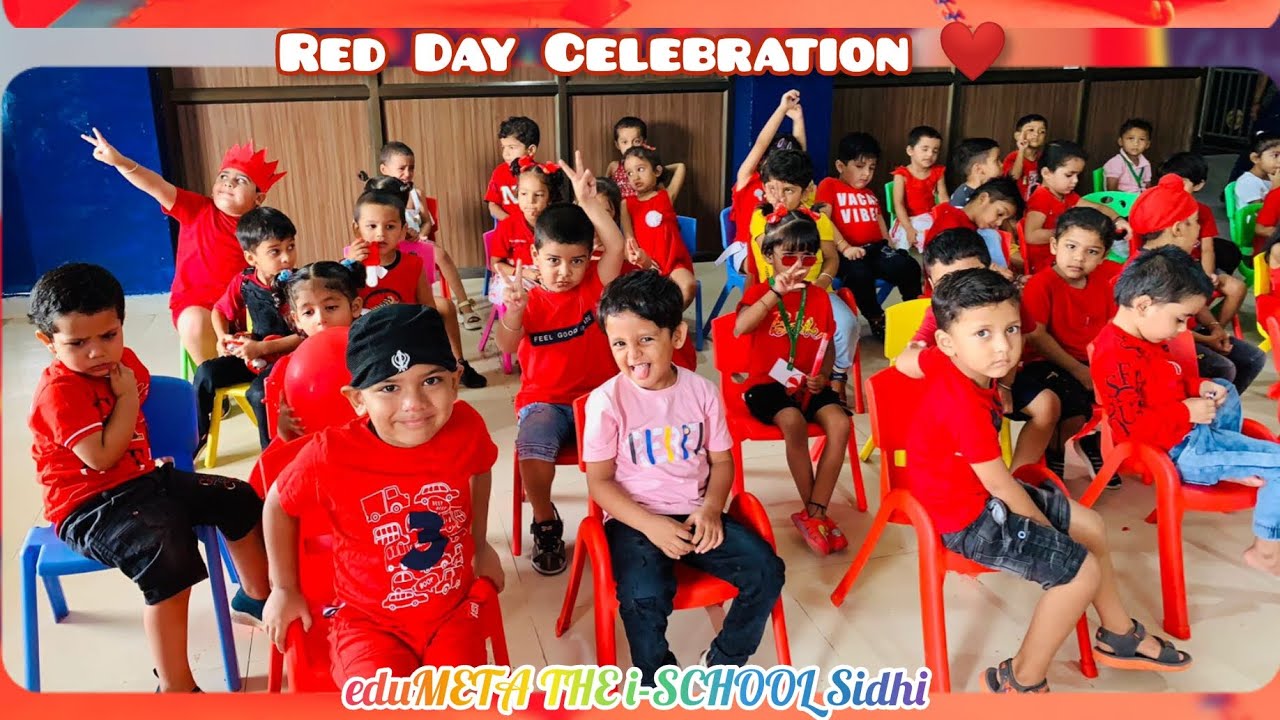 Red Day Celebration ️ | Nursery Class | eduMETA THE i-SCHOOL Sidhi ...