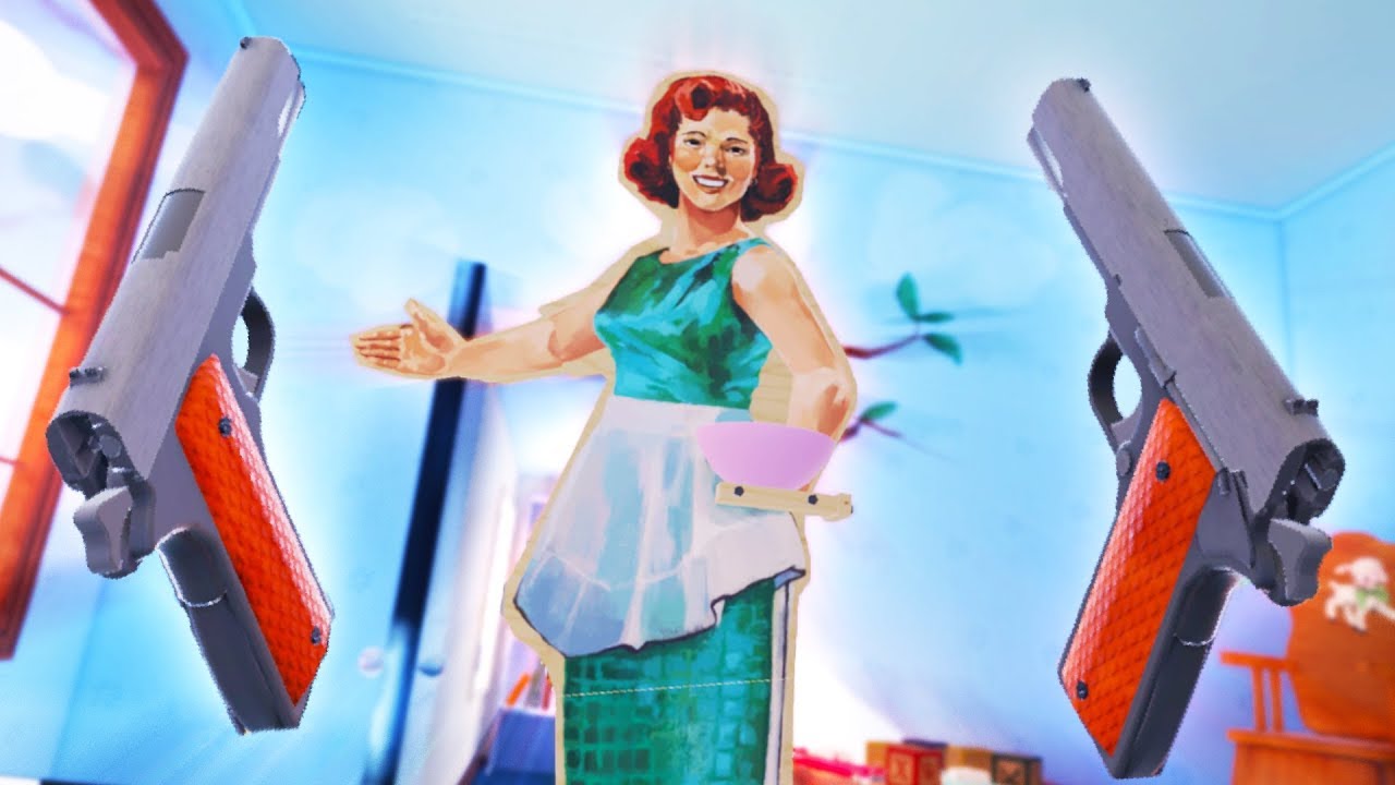 BABY FINDS REAL GUNS IN VR!!! BABY HANDS + GUNS?!! (The American Dream ...