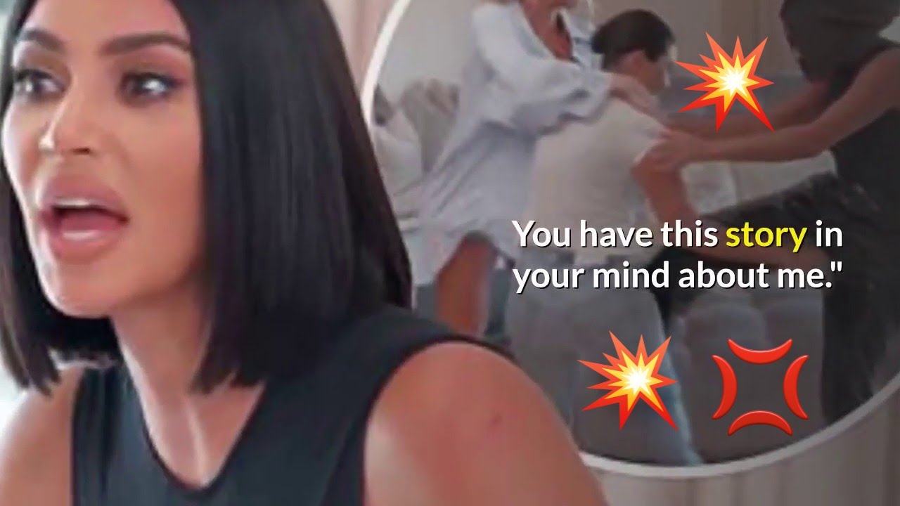 Kim And Khloe Fight [Kim Slaps Kourtney] - YouTube