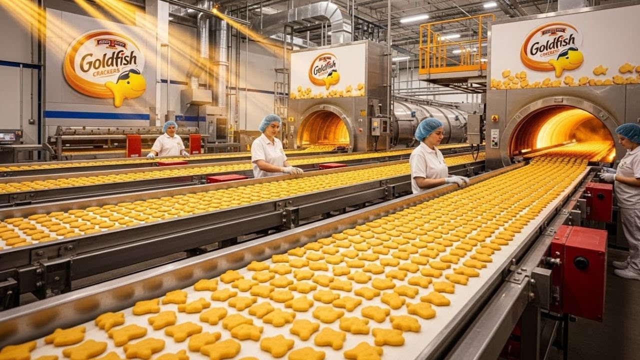 Inside the Goldfish Crackers Factory: How Tiny Fish-Shaped Snacks ...