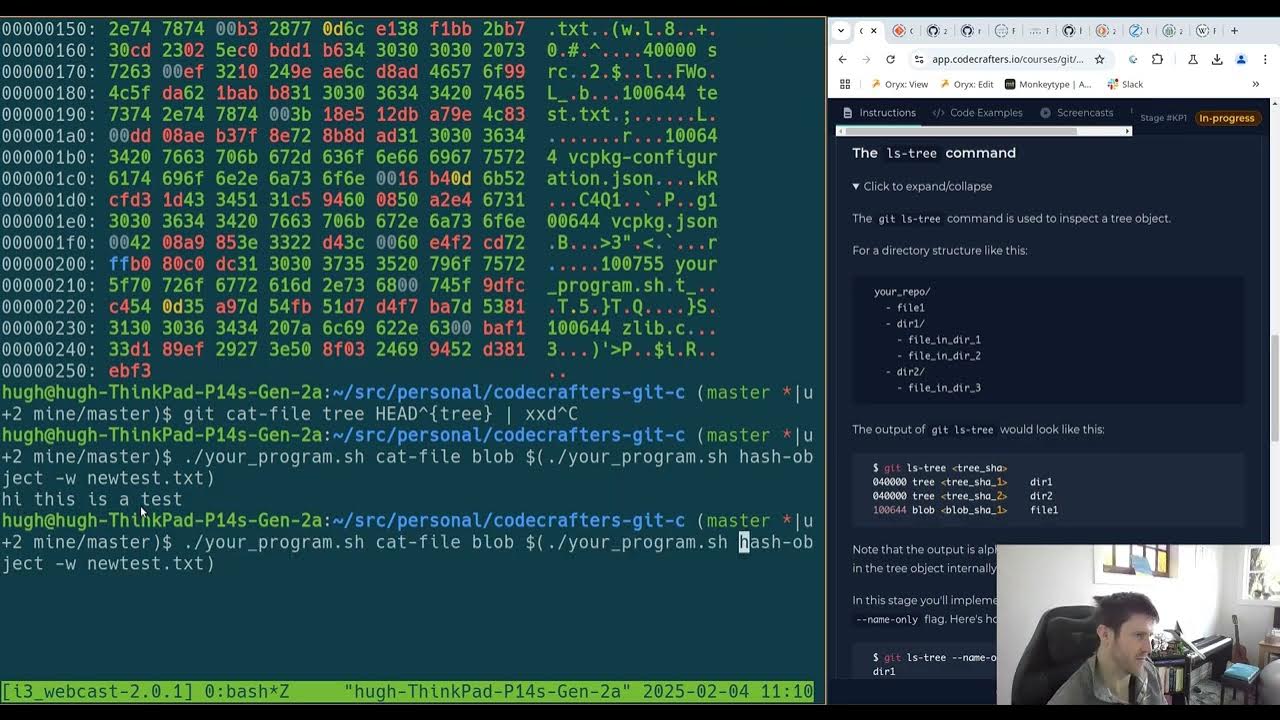 Codecrafters git #7 - Getting started on tree's - YouTube