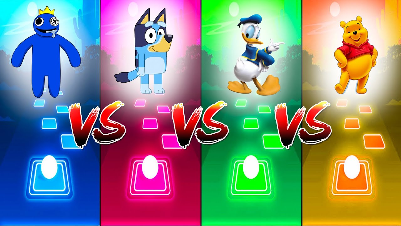 Rainbow Friends Vs Bluey Vs Donald Duck Vs Winney the Pooh | Tiles Hop ...
