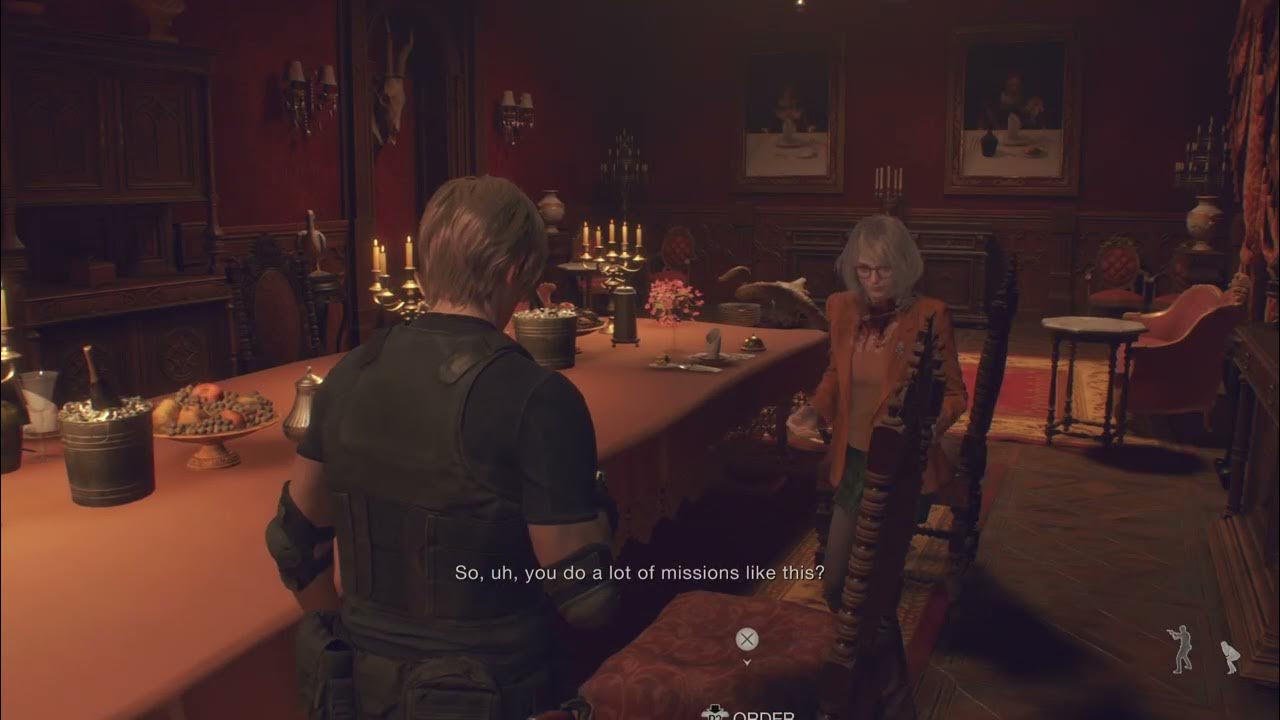 Resident Evil 4 remake - leon and ashley flirting - YouTube