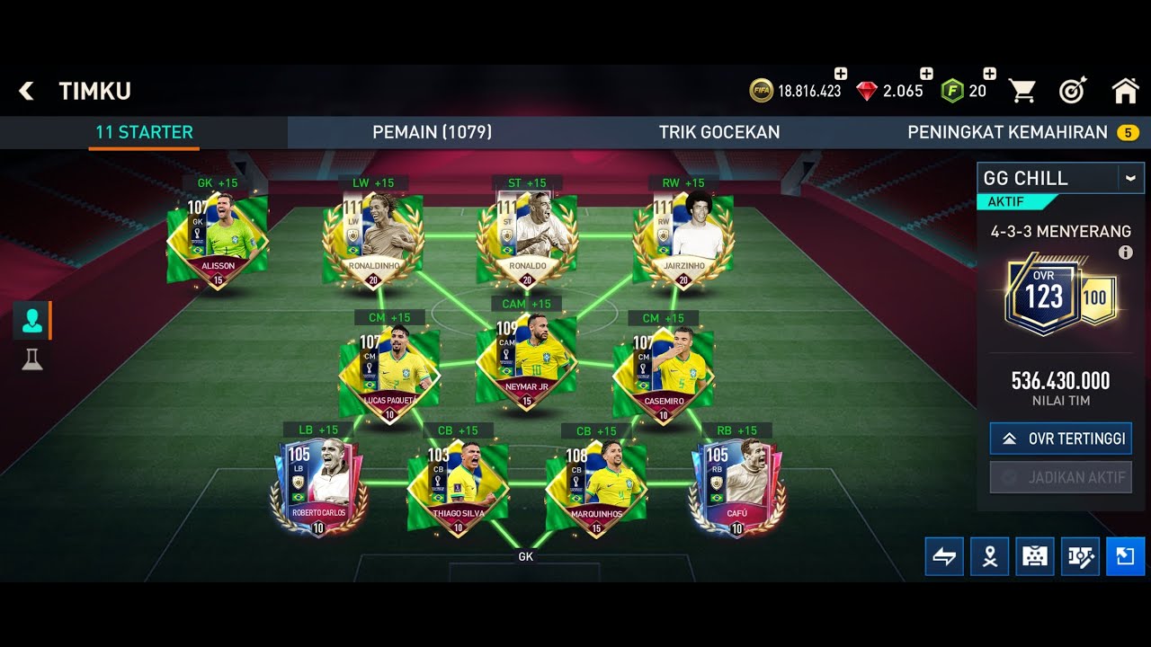 Cara menurunkan OVR tim -101 tanpa mengganti pemain inti & Test Gp ...