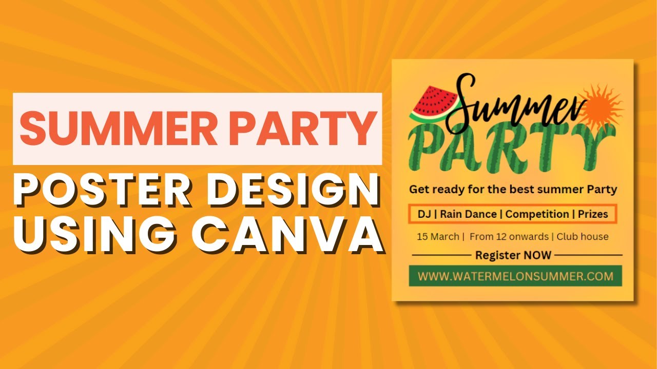 How to Create a creative Summer Poster in Canva | Step-by-Step Tutorial ...