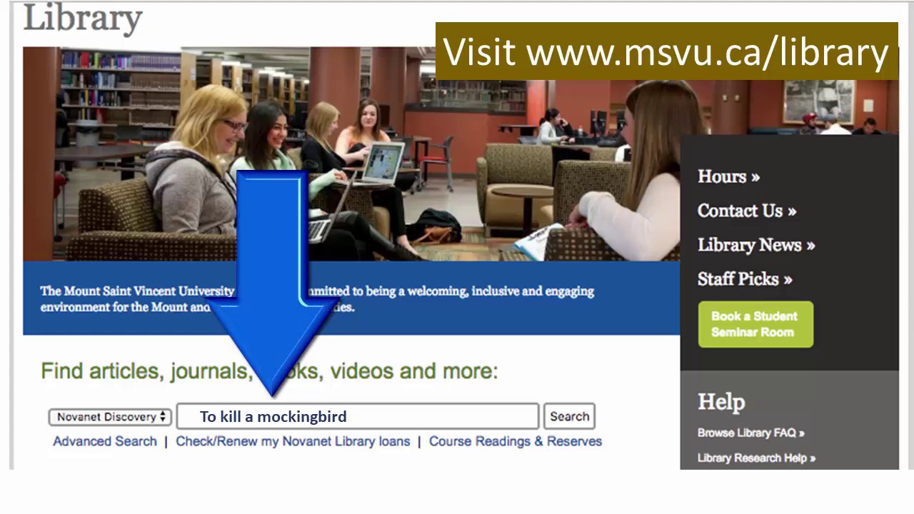 Finding books at the Mount Library - YouTube