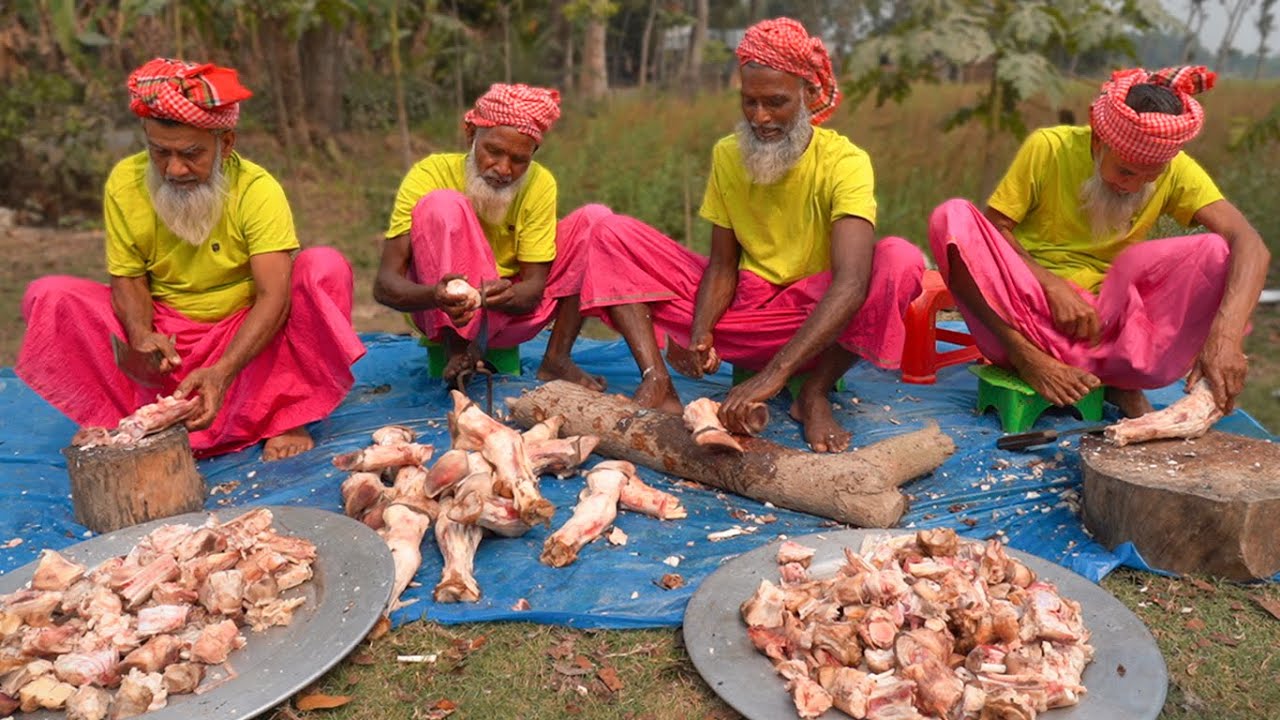 Beef Nihari for Homeless Bede People - Cow PAYA Cooking By Grandpa ...
